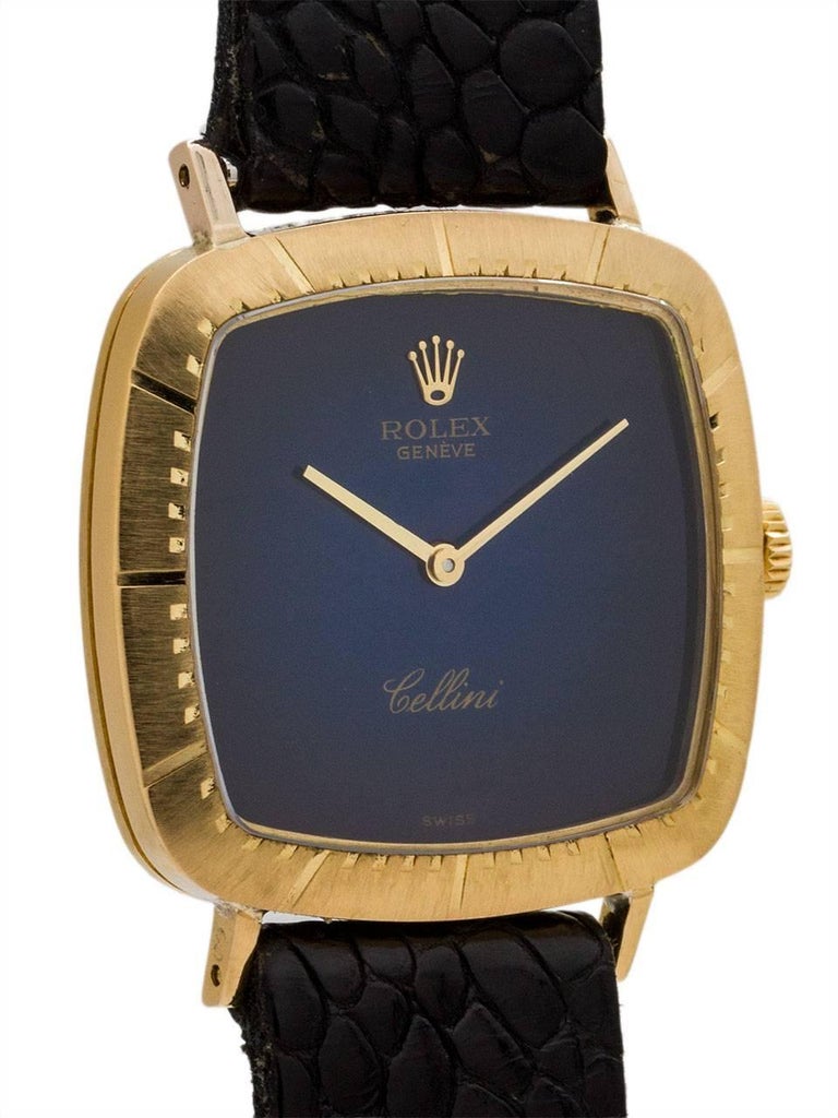 Rolex yellow gold Cellini Vignette Dial manual Wristwatch Ref 4084 ...