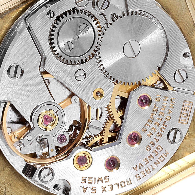 Rolex Cellini 18 Karat Yellow Gold Wooden Dial Vintage Men's Watch 4127 ...