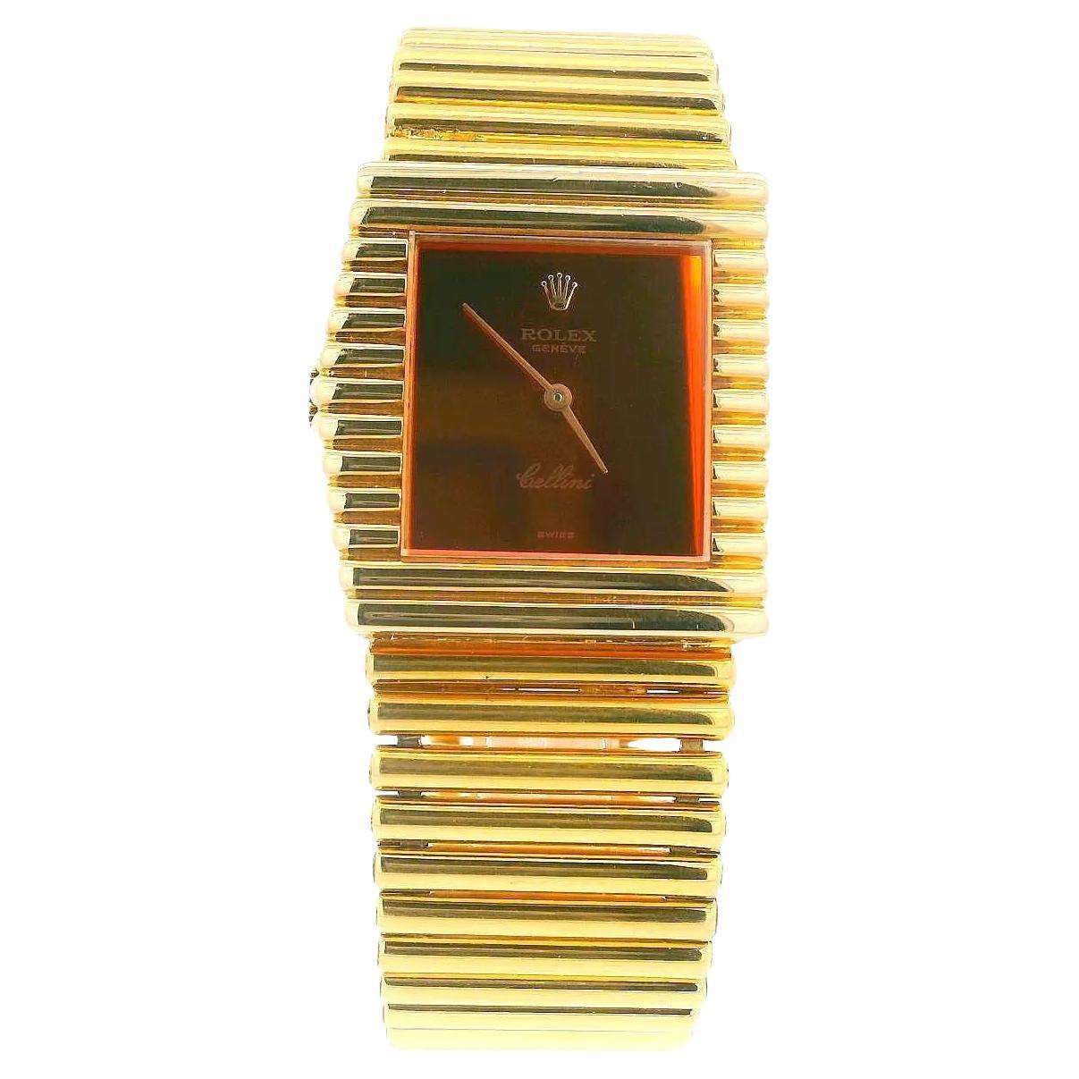 Vintage Rolex 4643 Square Bubble-back 18k Yellow Gold Original Dial For ...