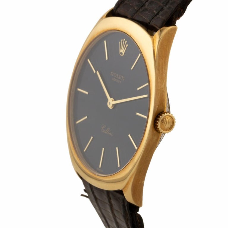 Rolex Cellini 4133/8, Black Dial, Certified and Warranty at 1stDibs ...