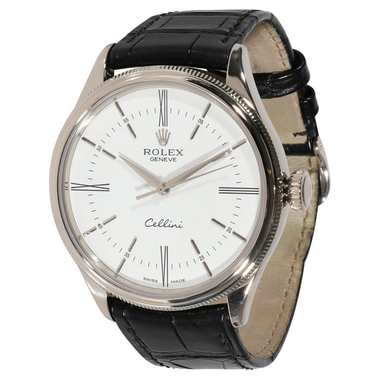Rolex Cellini 50509 Men's Watch in 18kt White Gold For Sale at 1stDibs