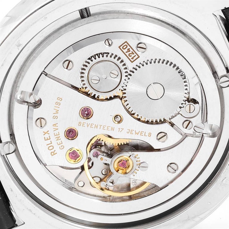 Rolex Cellini Cellinium Platinum Black Dial Men's Watch 5241 For Sale ...