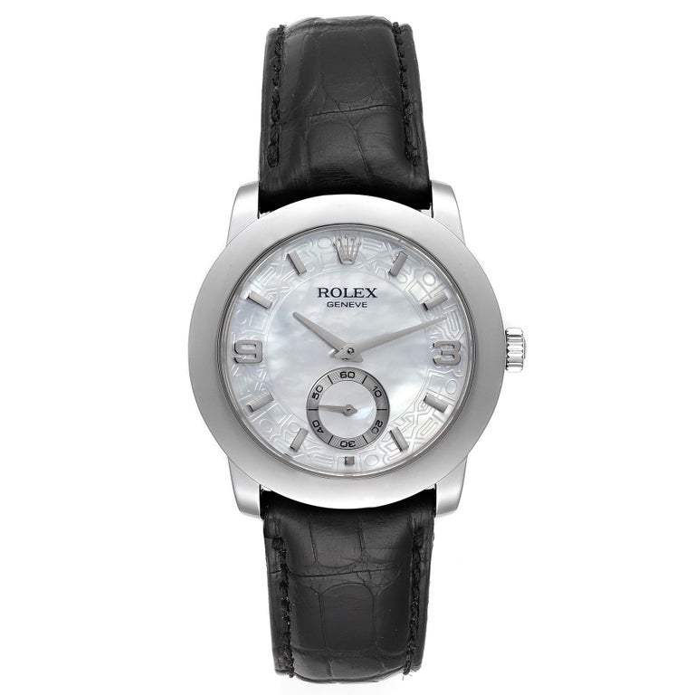 Rolex Cellini Cellinium Platinum Mother of Pearl Men's Watch 5240 For ...