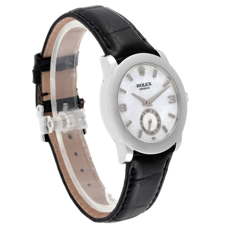 Rolex Cellini Cellinium Platinum Mother of Pearl Men's Watch 5240 For ...
