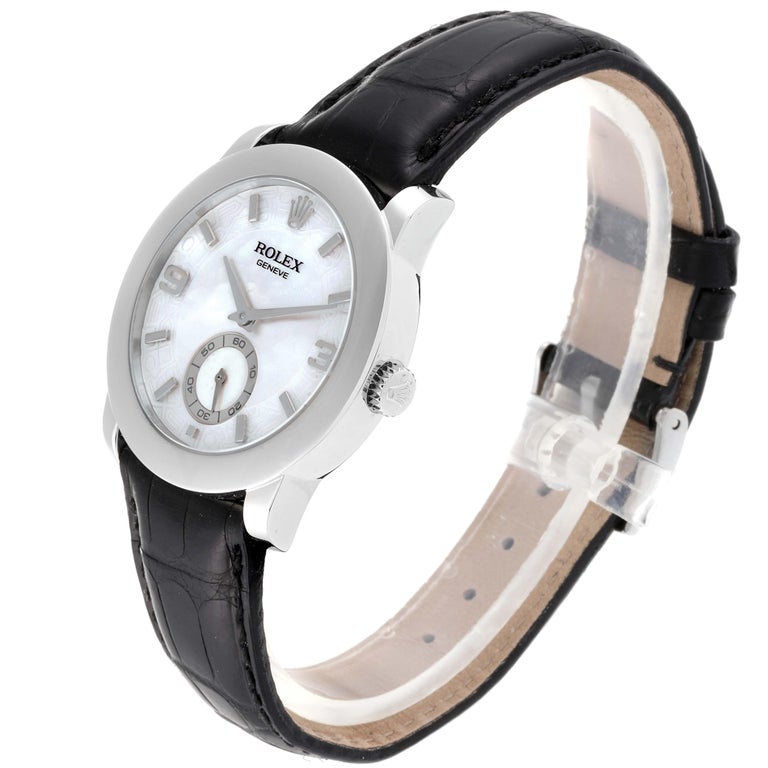 Rolex Cellini Cellinium Platinum Mother of Pearl Men's Watch 5240 For ...