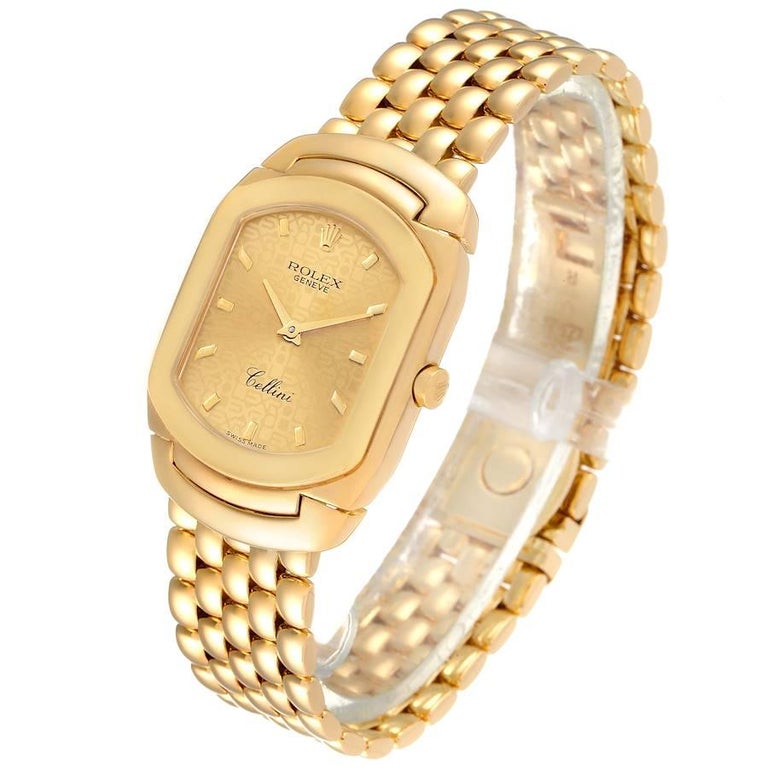 Rolex Cellini Cellissima Yellow Gold Champagne Dial Ladies Watch 6631 ...