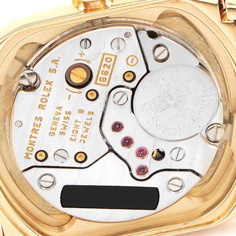Rolex Cellini Cellissima Yellow Gold Champagne Dial Ladies Watch 6631 ...