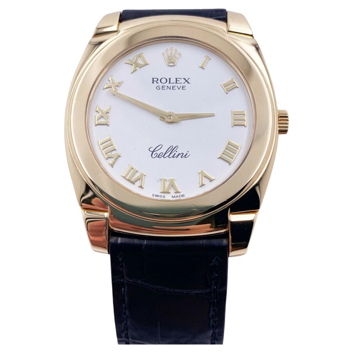 Rolex Cellini 4082 18k White Gold and Diamond Women Hand-Winding Watch ...