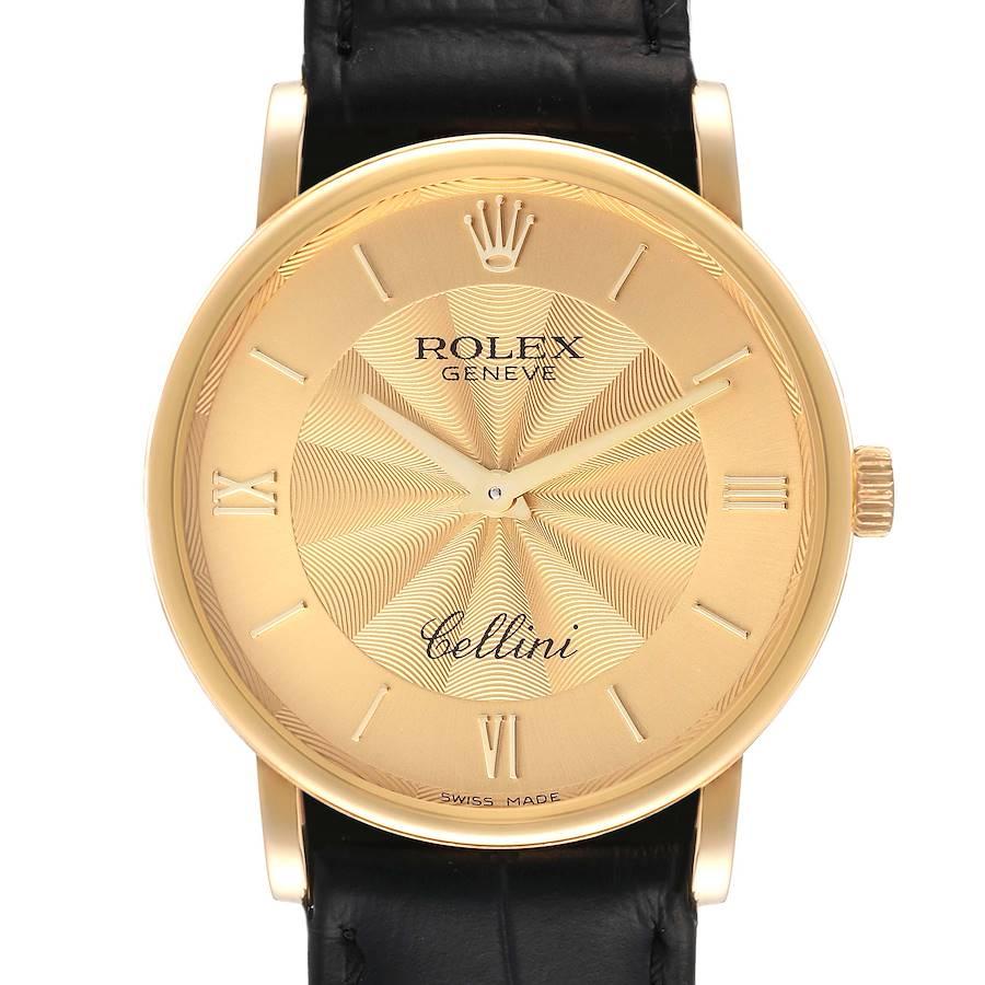 Rolex Cellini Classic 18 Karat Yellow Gold Ladies Watch 6110 Box Card ...
