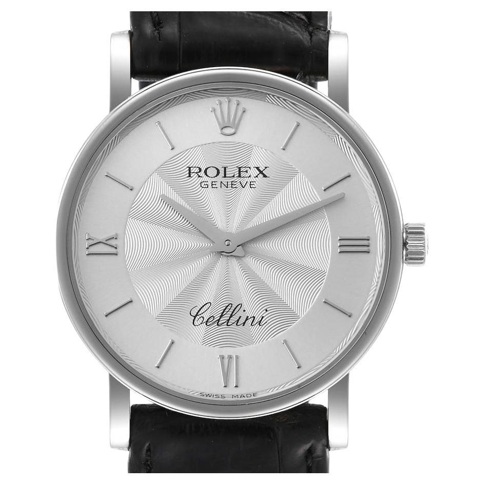 Rolex Cellini Classic White Gold Silver Dial Mens Watch 5115 For Sale ...