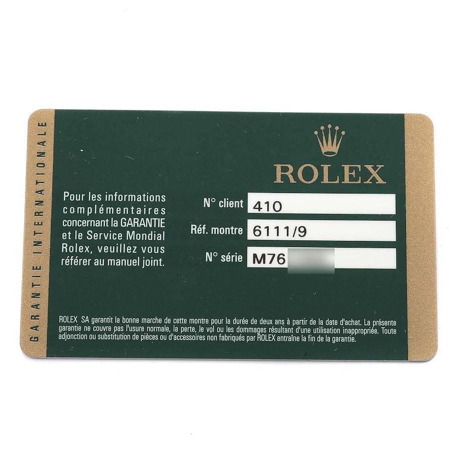 Rolex Cellini Classic White Gold Silver Dial Ladies Watch 6111 Card at ...