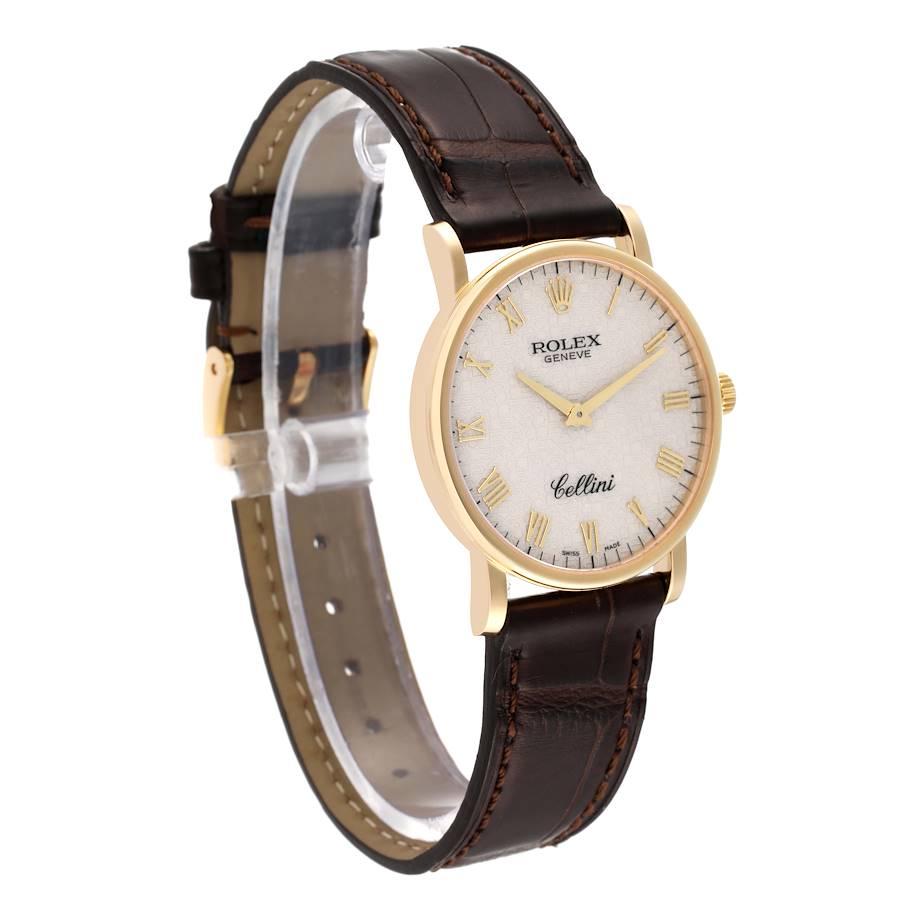 Rolex Cellini Classic Yellow Gold Anniversary Dial Mens Watch 5115 Box ...