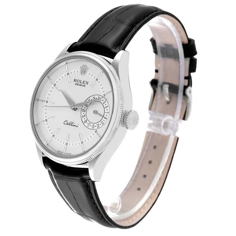 Rolex Cellini Date 18K White Gold Automatic Mens Watch 50519 Box Card ...