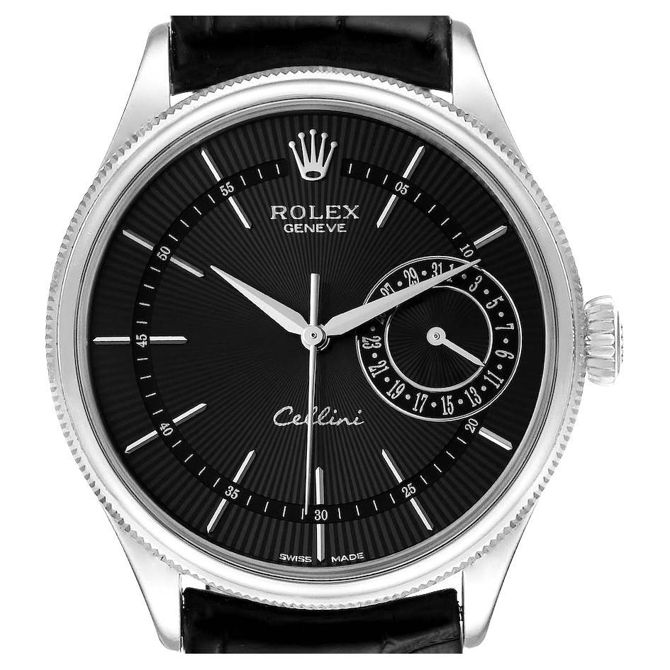 Rolex Cellini Date 18K White Gold Automatic Mens Watch 50519 Box Card ...