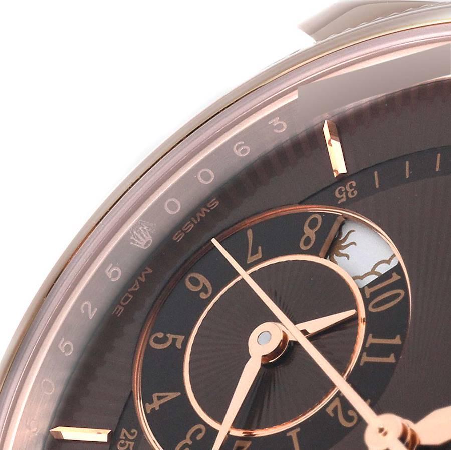 Rolex Cellini Dual Time Everose Rose Gold Automatic Mens Watch 50525 ...