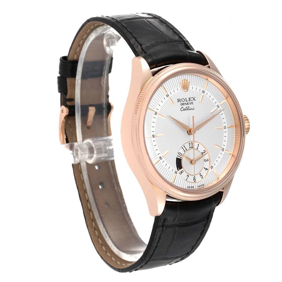 Rolex Cellini Dual Time Everose Rose Gold Automatic Mens Watch 50525 ...