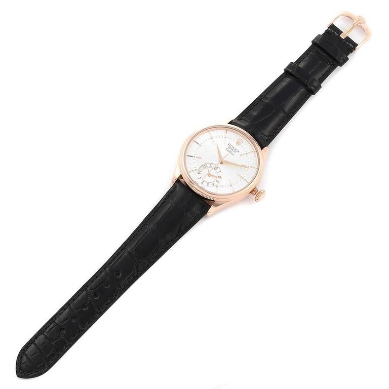 Rolex Cellini Dual Time Everose Rose Gold Automatic Mens Watch 50525 ...