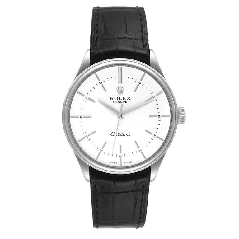 Rolex Cellini Dual Time White Gold Automatic Mens Watch 50509 For Sale ...