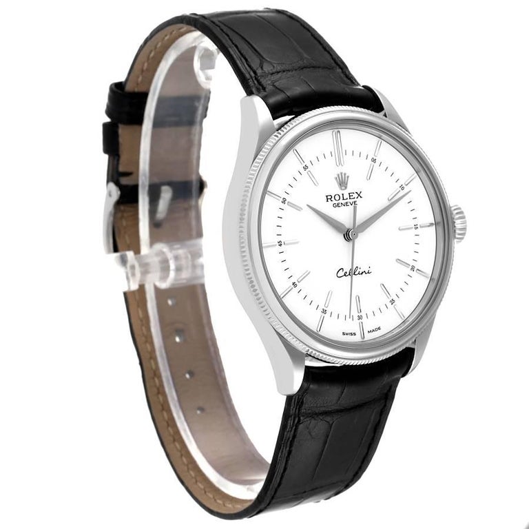 Rolex Cellini Dual Time White Gold Automatic Mens Watch 50509 For Sale ...