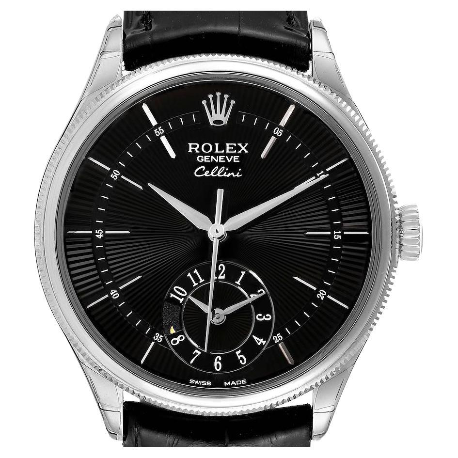 Rolex Cellini Dual Time White Gold Automatic Mens Watch 50529 For Sale ...