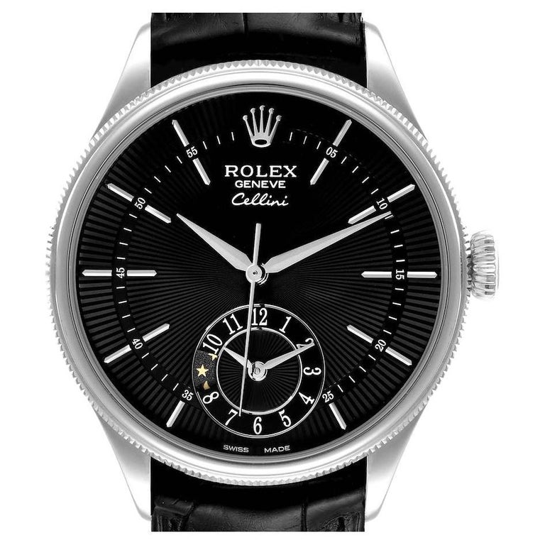 Rolex Cellini Dual Time White Gold Automatic Mens Watch 50529 For Sale ...