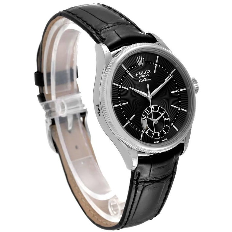 Rolex Cellini Dual Time White Gold Automatic Mens Watch 50529 Unworn ...