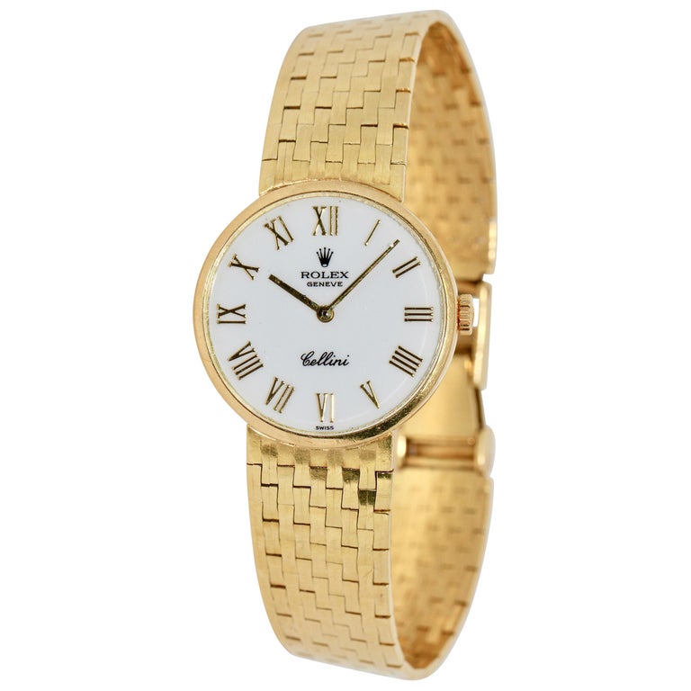 Rolex Cellini Ladies Wrist Watch, 18 Karat Gold, Manual Winding at 1stDibs