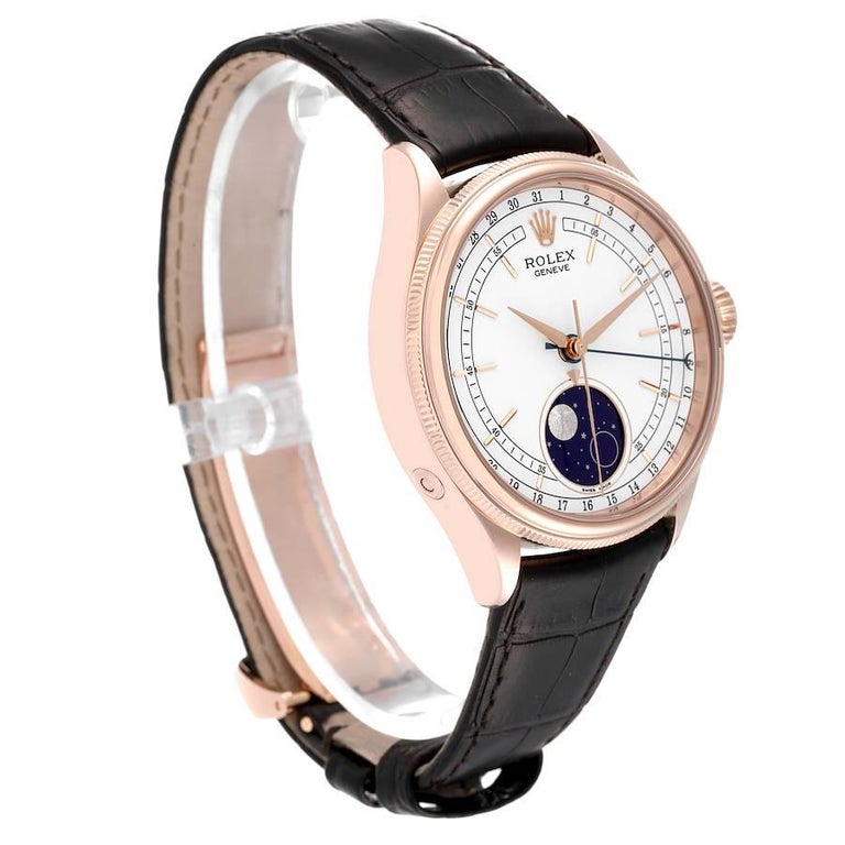 Rolex Cellini Moonphase Everose Gold Automatic Mens Watch 50535 Box Card at 1stDibs