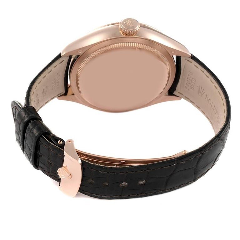 Rolex Cellini Moonphase Everose Gold Automatic Mens Watch 50535 Box Card at 1stDibs