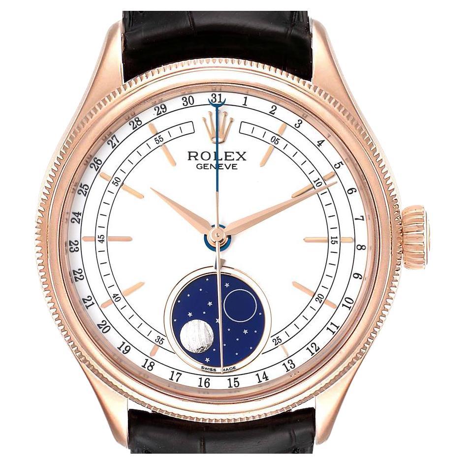 Rolex Cellini Moonphase Everose Gold Automatic Mens Watch 50535 For Sale at 1stDibs