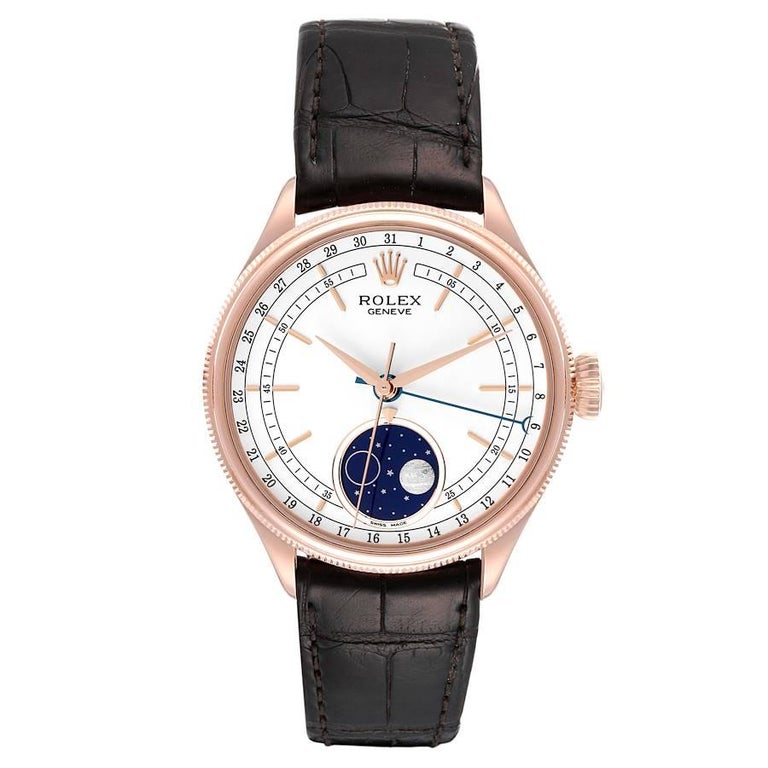 Rolex Cellini Moonphase Everose Gold Automatic Mens Watch 50535 at 1stDibs | rolex moonphase gold