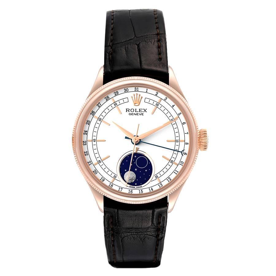 Rolex Cellini Moonphase Everose Gold Automatic Mens Watch 50535 For Sale at 1stDibs