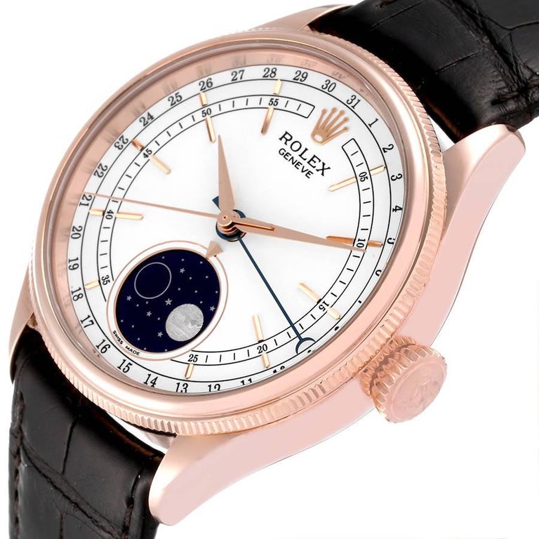 Rolex Cellini Moonphase Everose Gold Automatic Mens Watch 50535 at 1stDibs | rolex moonphase gold