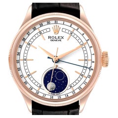 Rolex Cellini Moonphase Everose Gold Automatic Men's Watch 50535 Box Card For Sale at 1stDibs