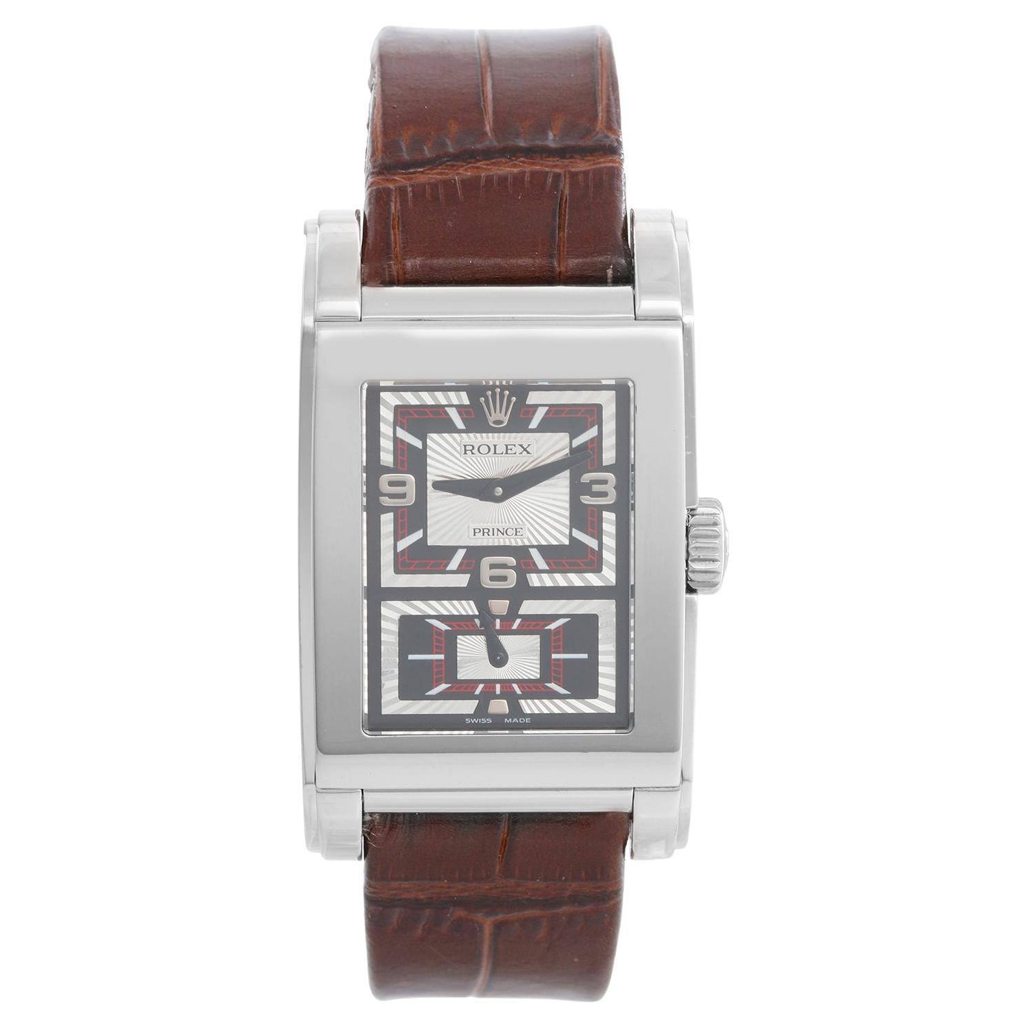 Rolex Cellini Prince 18k White Gold Men's Watch 5443/9 For Sale at 1stDibs