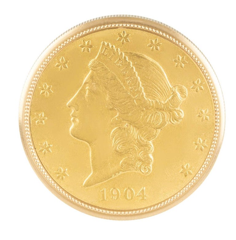 Rolex Cellini Rare Vintage Twenty Dollar Gold Coin Watch C1991 at 1stDibs