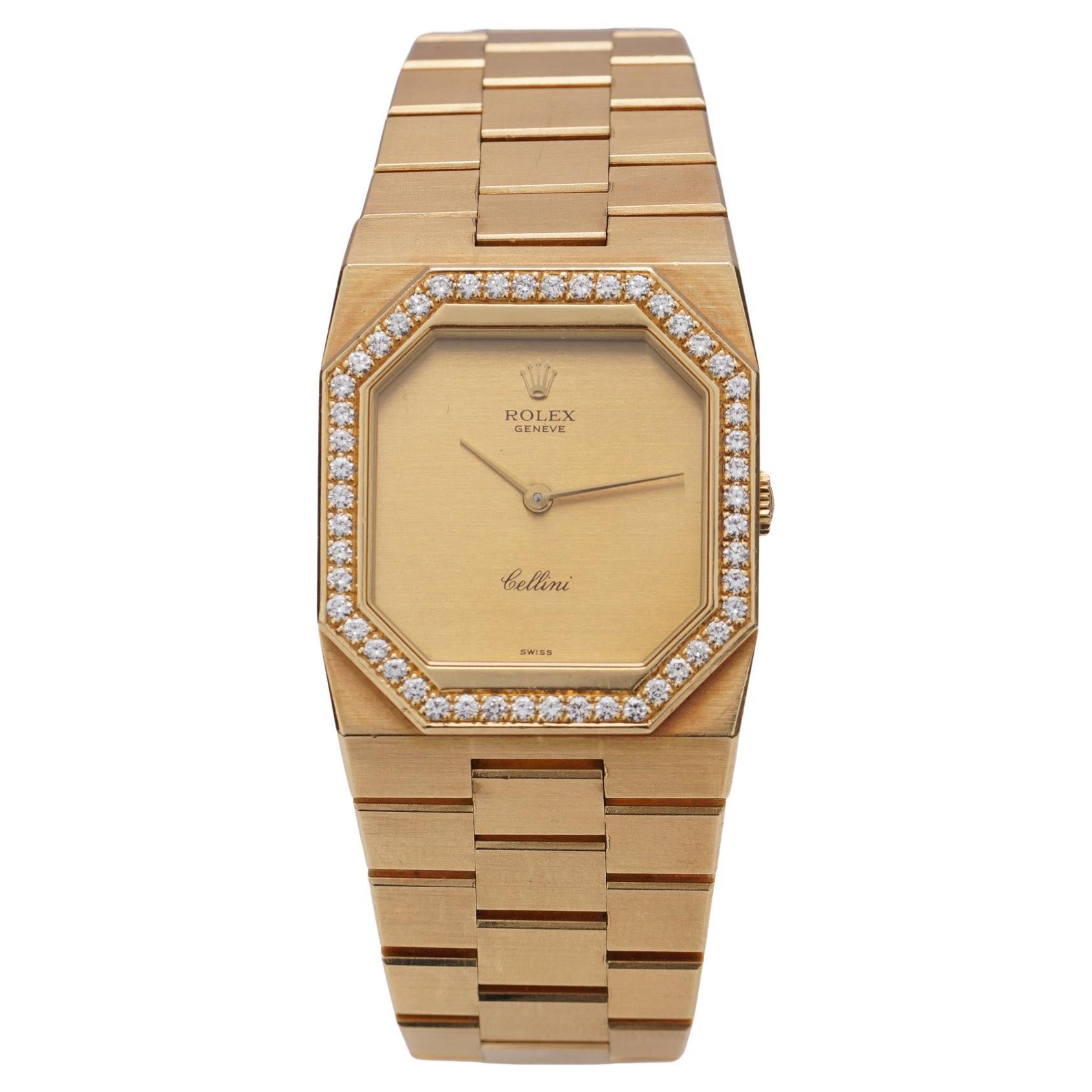 Rolex Cellini Ref 4113 Mechanical Yellow Gold Wristwatch at 1stDibs ...