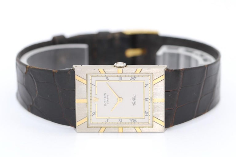 Rolex Cellini Vintage Wrist Watch, 18 Karat Whitegold, Ref. 5029 at 1stDibs