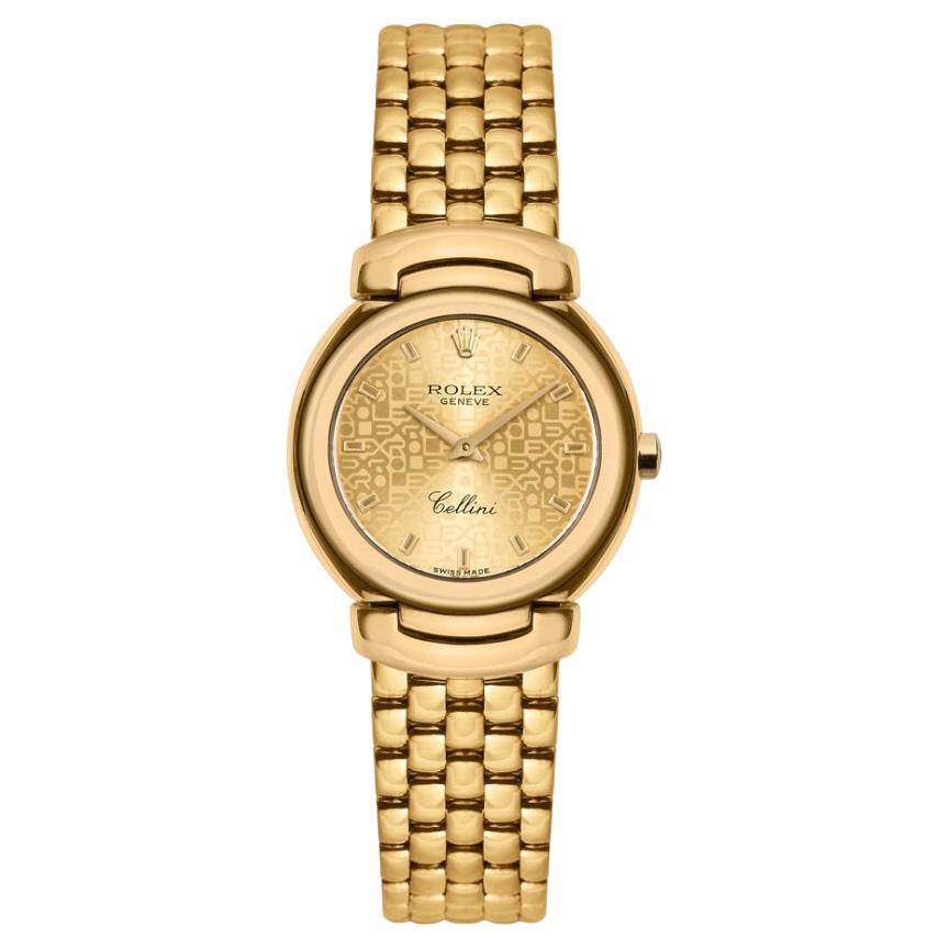 Rolex Cellini Vintage 18k Yellow Gold Ref. 4105 Original Box and Papers ...