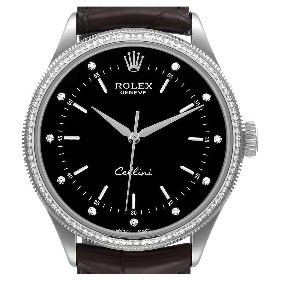Rolex Cellini 4114, Black Dial, Certified and Warranty at 1stDibs