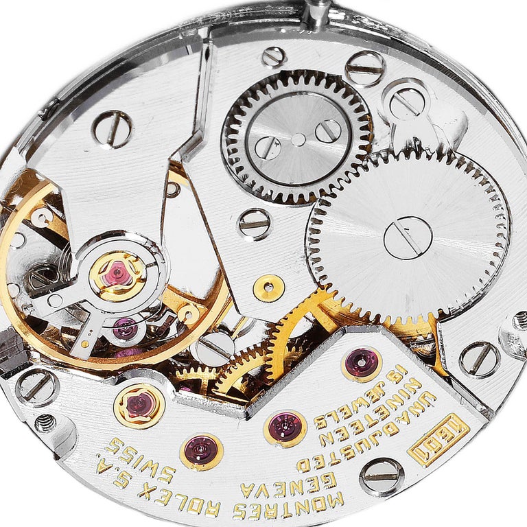 Rolex Cellini White Gold Blue Vignette Dial Vintage Ladies Watch 3807 ...