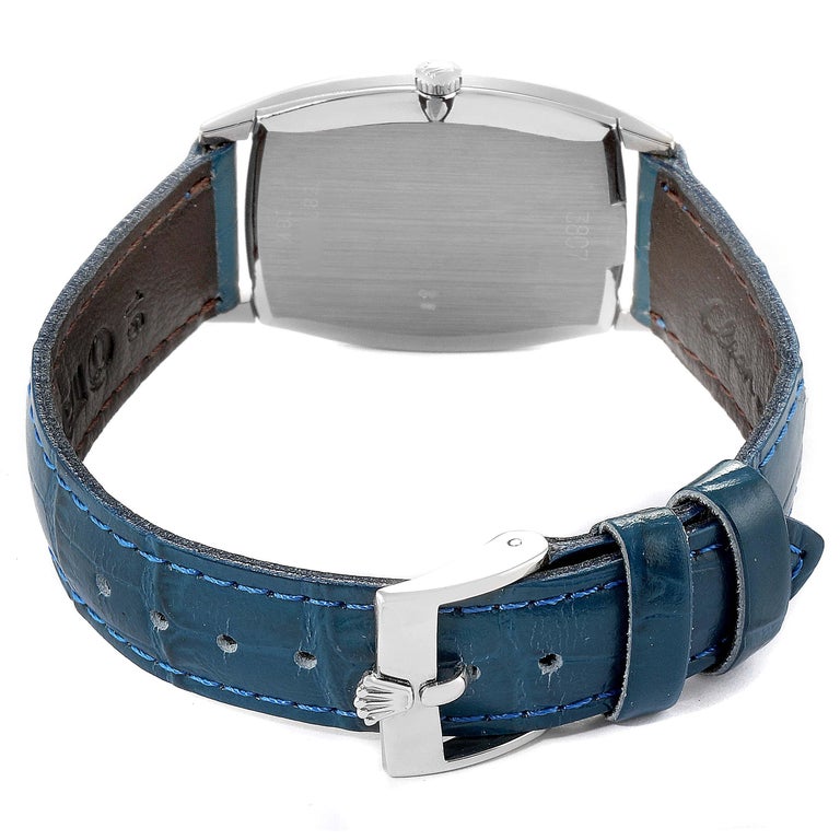 Rolex Cellini White Gold Blue Vignette Dial Vintage Ladies Watch 3807 ...