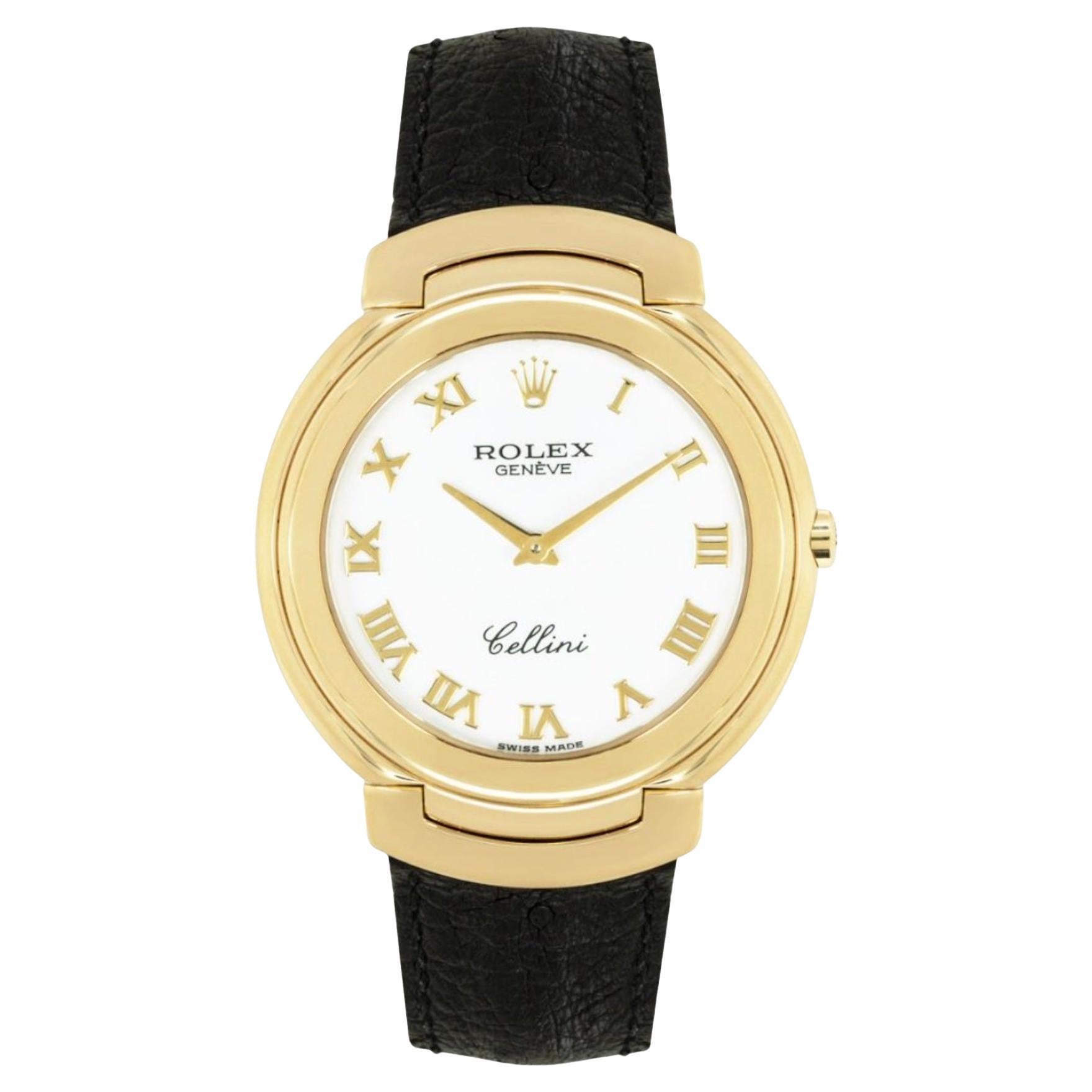 Rolex White Gold Cellini Cestello Wristwatch circa 2001 For Sale at 1stDibs