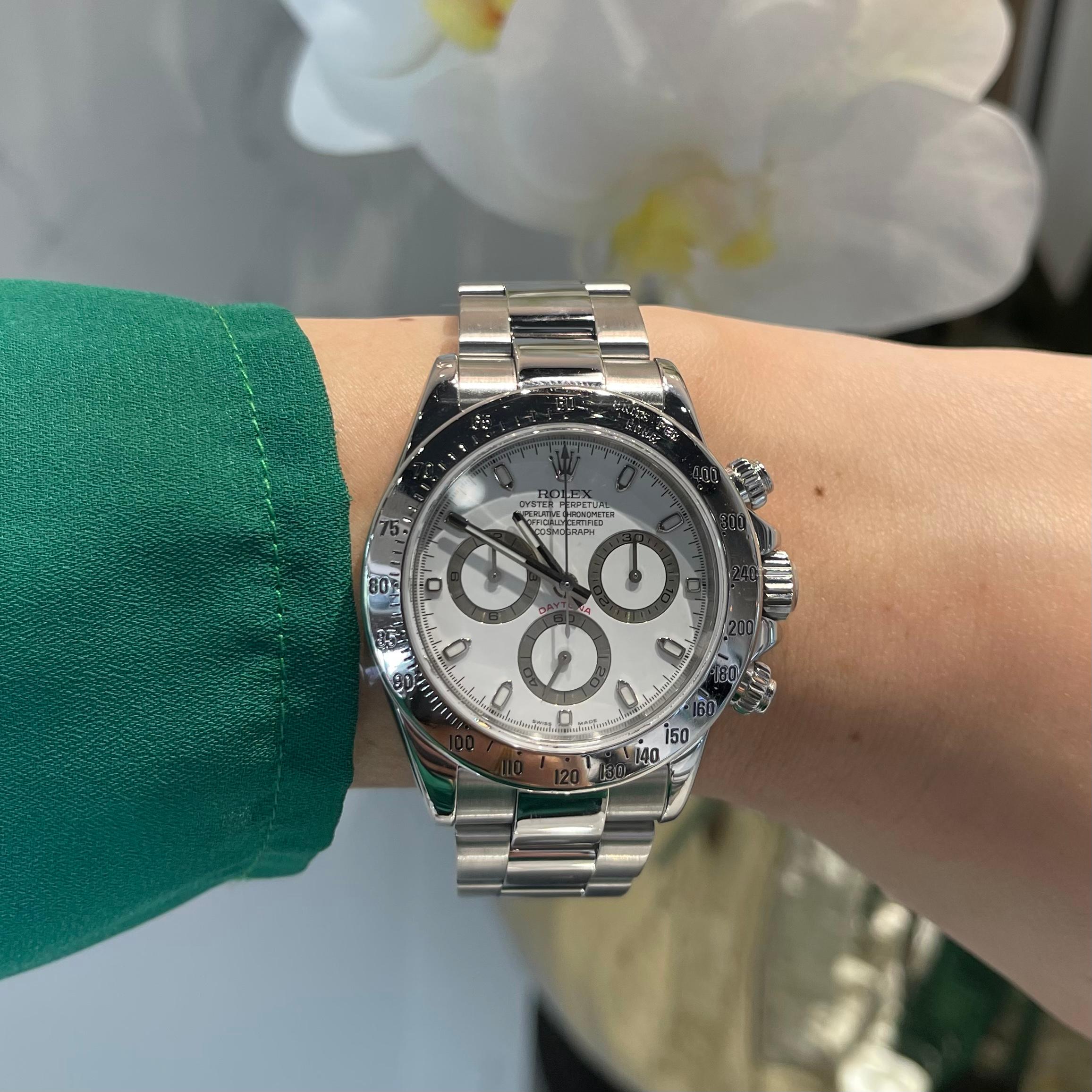 Rolex Cosmograph Daytona 116520 White Dial Stainless Steel Watch For ...