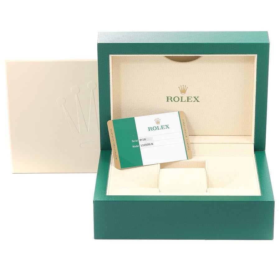 Rolex Cosmograph Daytona Ceramic Bezel Black Dial Mens Watch 116500 Box ...