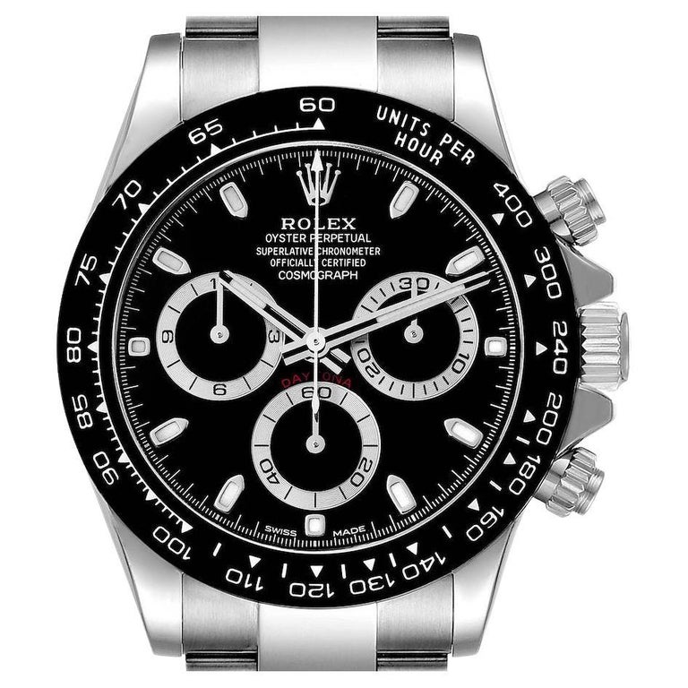 Rolex Cosmograph Daytona Ceramic Bezel Black Dial Mens Watch 116500 Box ...