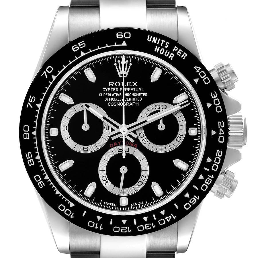 Rolex Cosmograph Daytona Ceramic Bezel Black Dial Mens Watch 116500 Box ...
