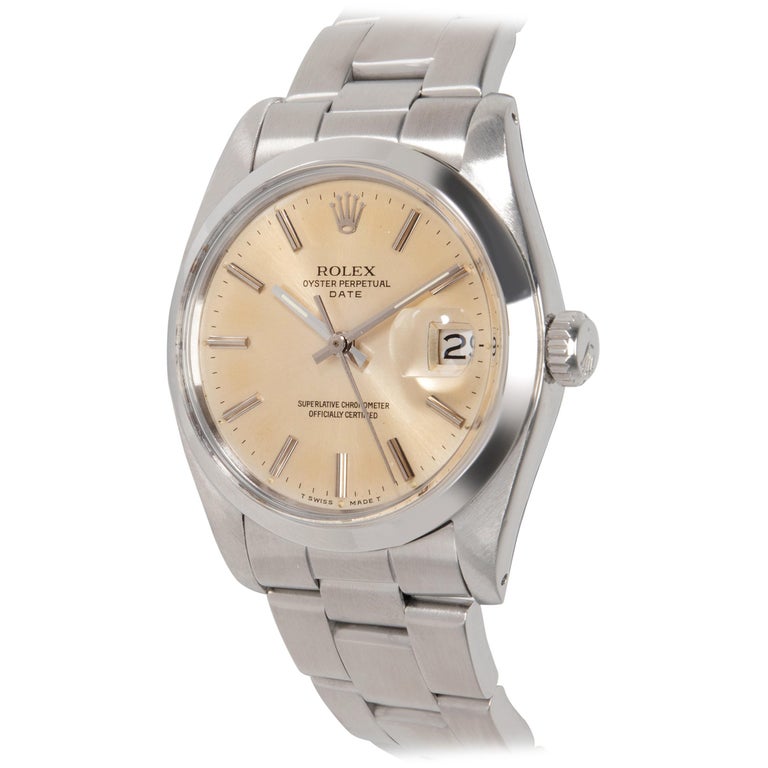 Rolex Date 1500 Men's Watch in Stainless Steel For Sale at 1stDibs