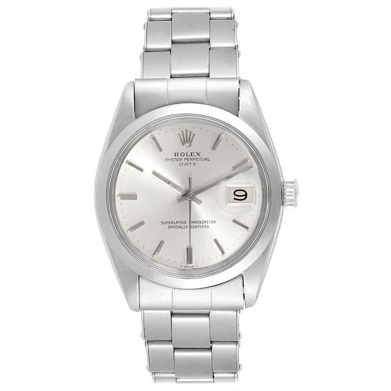 Rolex Date Automatic Stainless Steel Vintage Men's Watch 1500 For Sale ...