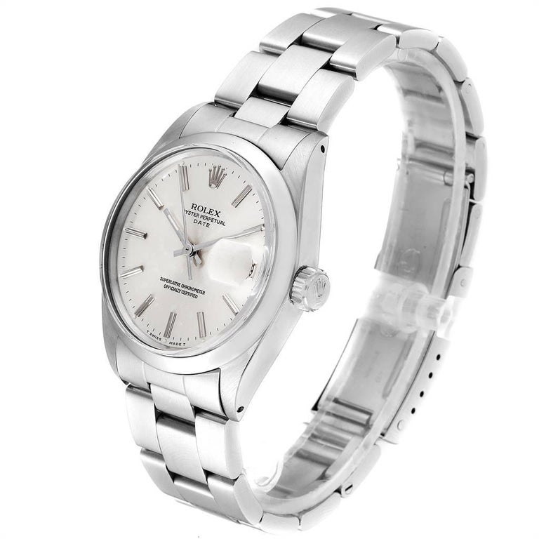 Rolex Date Automatic Stainless Steel Vintage Men’s Watch 1500 For Sale ...